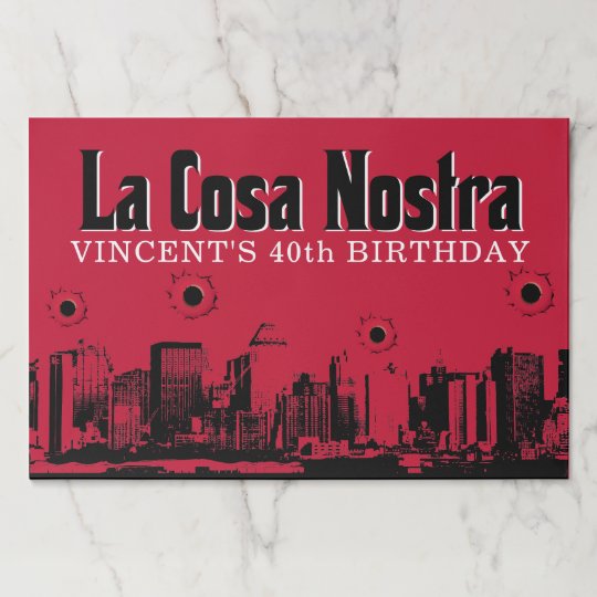 Mobster Themed Party Paper Placemat | Zazzle.com