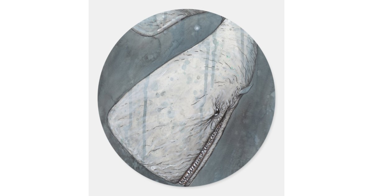Moby Dick Classic Round Sticker | Zazzle.com