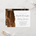 Mocha Brown Gold Agate Wedding Invitation | Zazzle