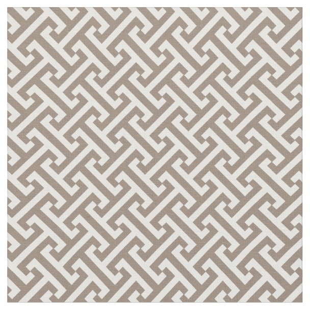 Dark Blue Greek Key Pattern Fabric | Zazzle