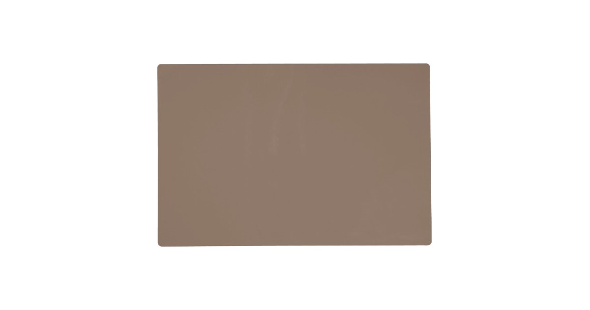 Mocha Latte Brown, Earthy Neutral Solid Color Placemat | Zazzle
