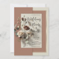 Mocha Mousse Modern Botanical Floral Wedding Invitation | Zazzle