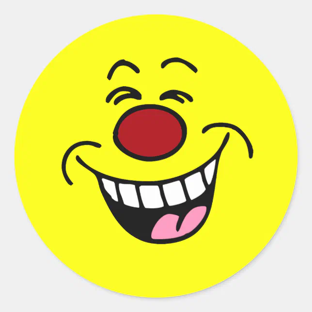 Mocking Face Classic Round Sticker | Zazzle