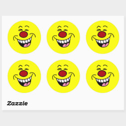 Mocking Face Classic Round Sticker | Zazzle
