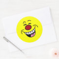 Mocking Face Classic Round Sticker | Zazzle