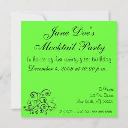 Mocktail Birthday Party Invitation | Zazzle