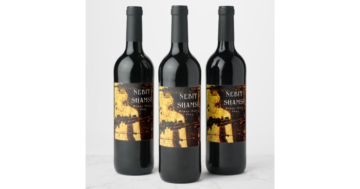 Mockup Ancient Egypt Custom Gold Wine Labels | Zazzle