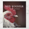 Mockup Simple Red Rooster Custom Wine Labels | Zazzle