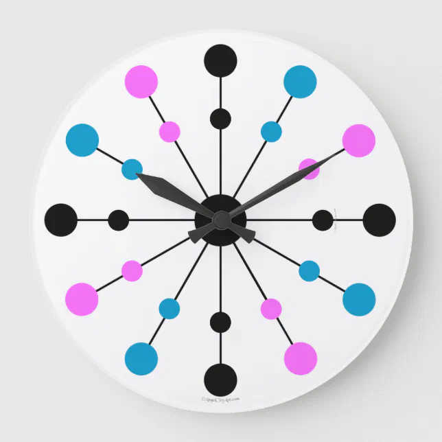 Mod 1960s Retro Wall Clock | Zazzle
