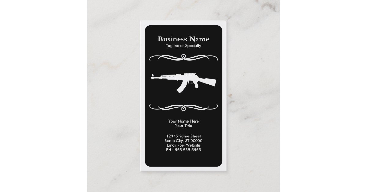 mod ak47 business card | Zazzle