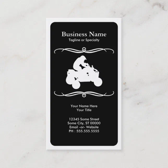 mod atv business card | Zazzle
