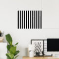 Mod Black and White Stripes Pattern Poster | Zazzle