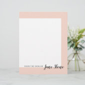 Mod Blush Border Letterhead | Zazzle