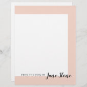 Mod Blush Border Letterhead | Zazzle
