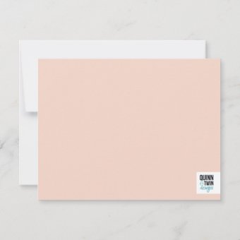 Mod Blush Border Note Card | Zazzle