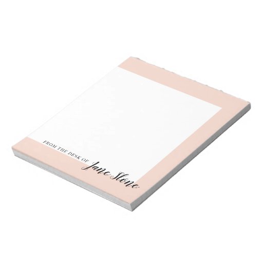 Mod Blush Border Notepad | Zazzle