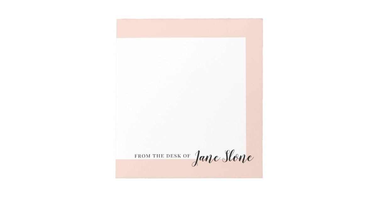 Mod Blush Border Notepad | Zazzle