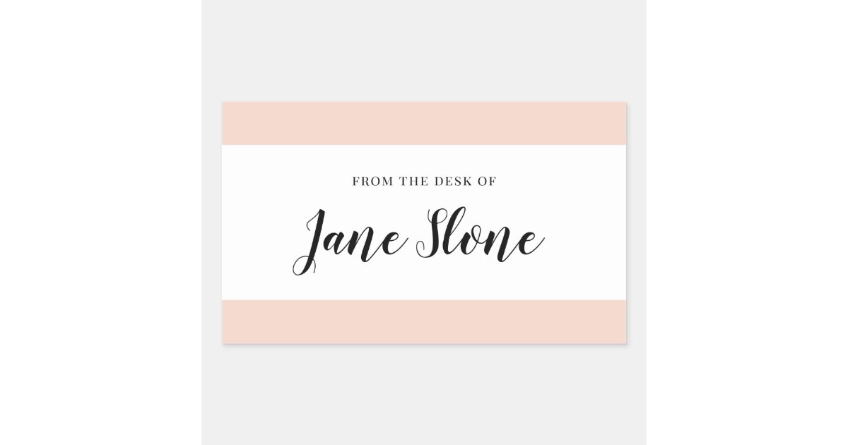 Mod Blush Border Rectangular Sticker | Zazzle