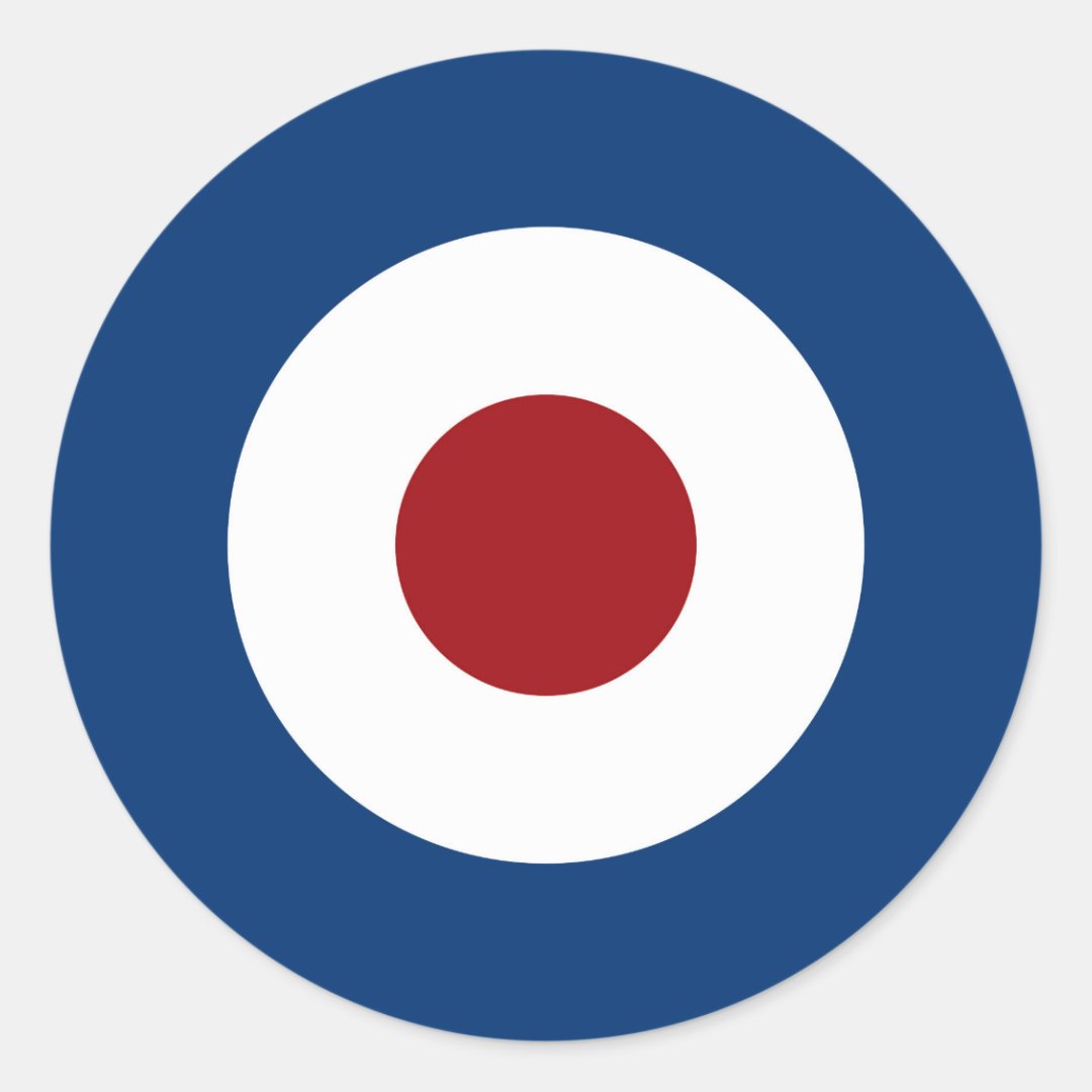 Mod Bullseye Archery Target Classic Round Sticker | Zazzle