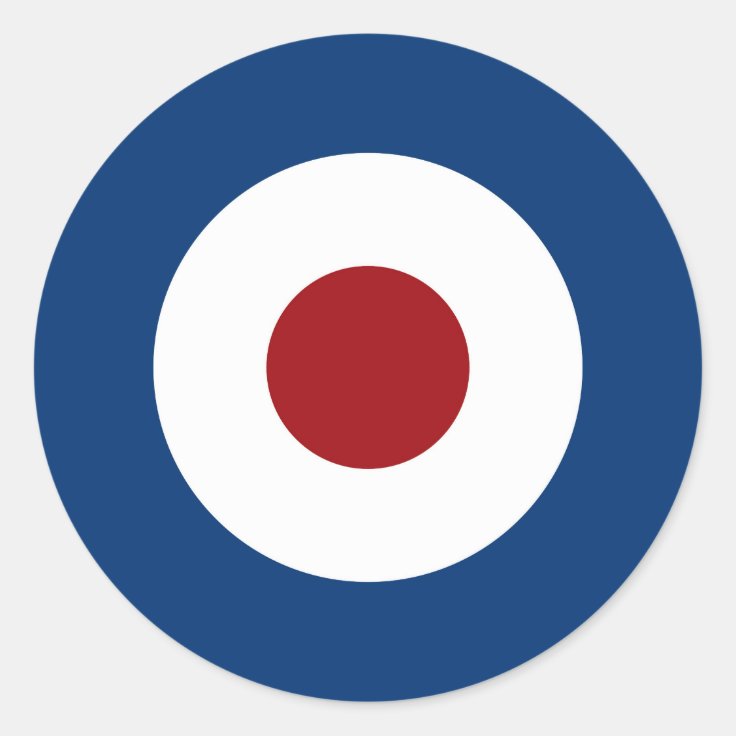 Mod Bullseye Archery Target Classic Round Sticker | Zazzle