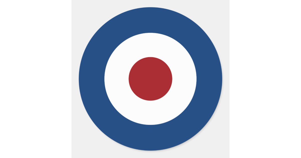 Mod Bullseye Archery Target Classic Round Sticker | Zazzle
