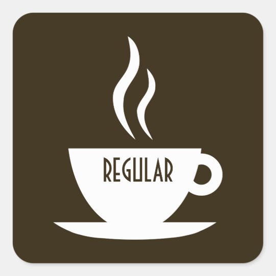 mod coffee : regular square sticker | Zazzle.com