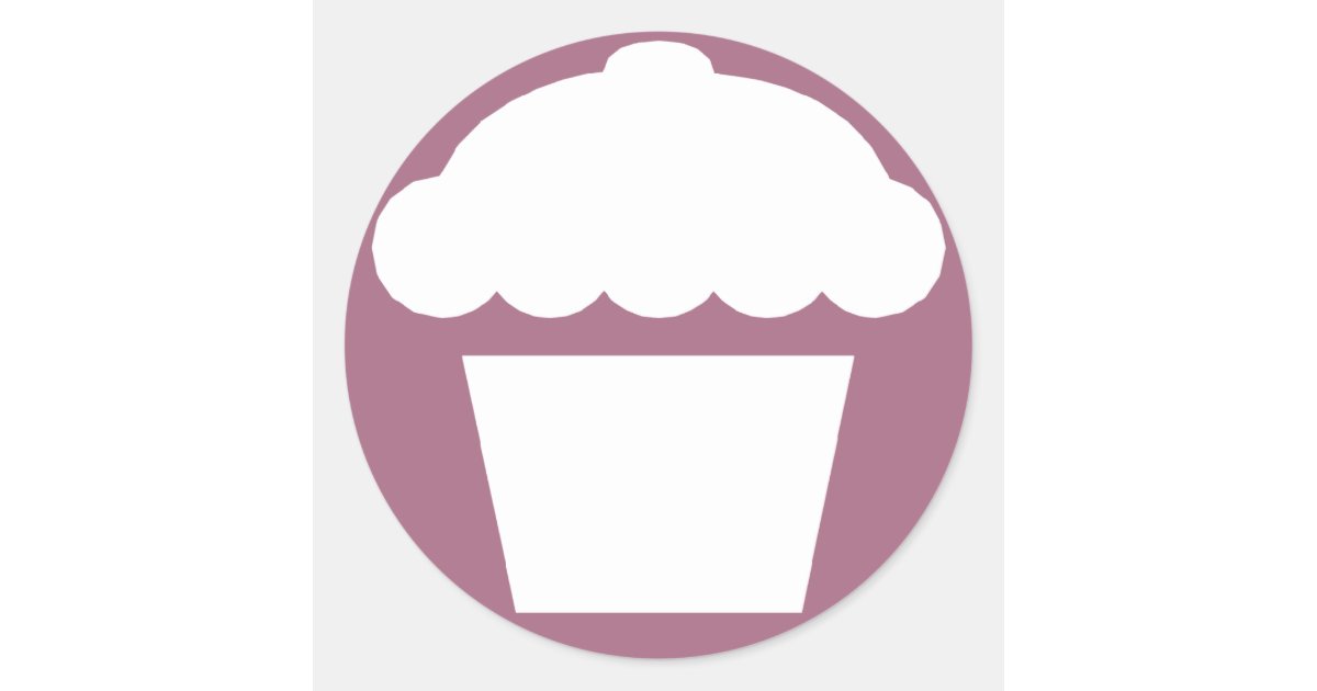 mod cupcake classic round sticker | Zazzle