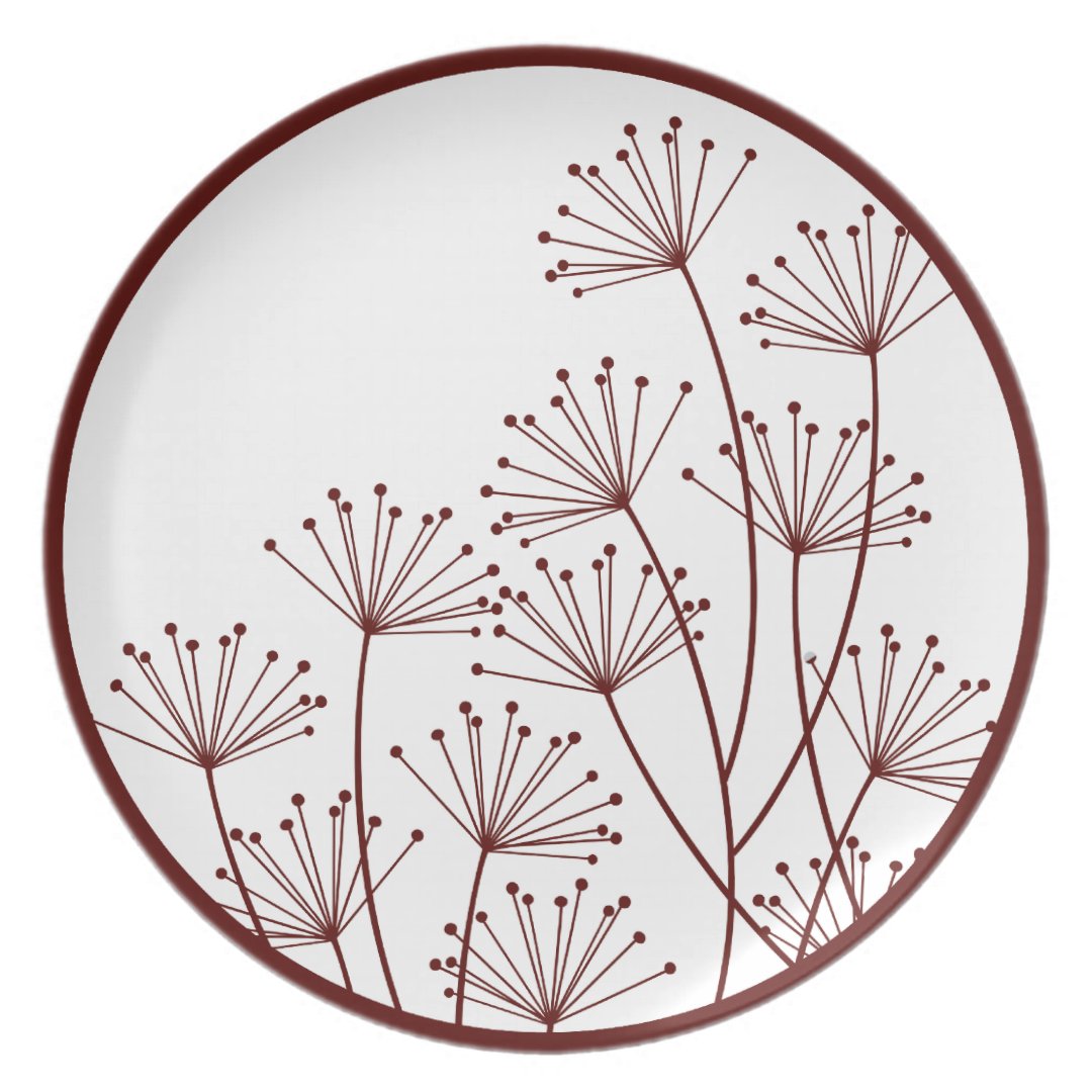 Mod Dandelions, Melamine Tableware / Plate | Zazzle