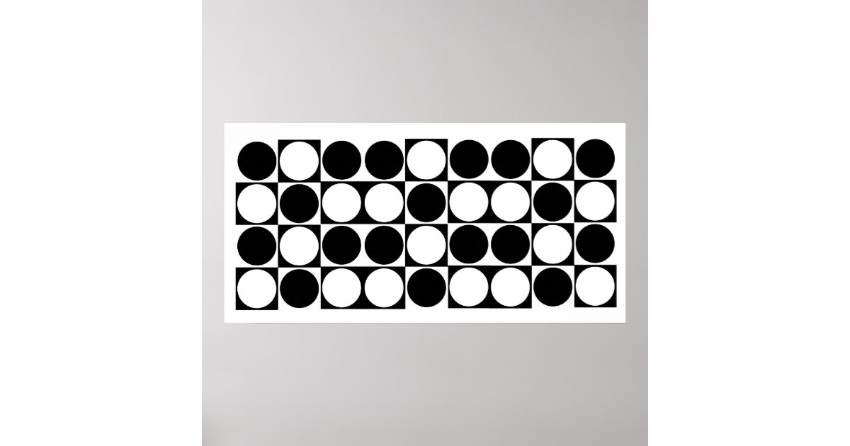 Mod Dots Black & White Designer Print | Zazzle