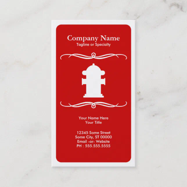 mod fire hydrant business card | Zazzle