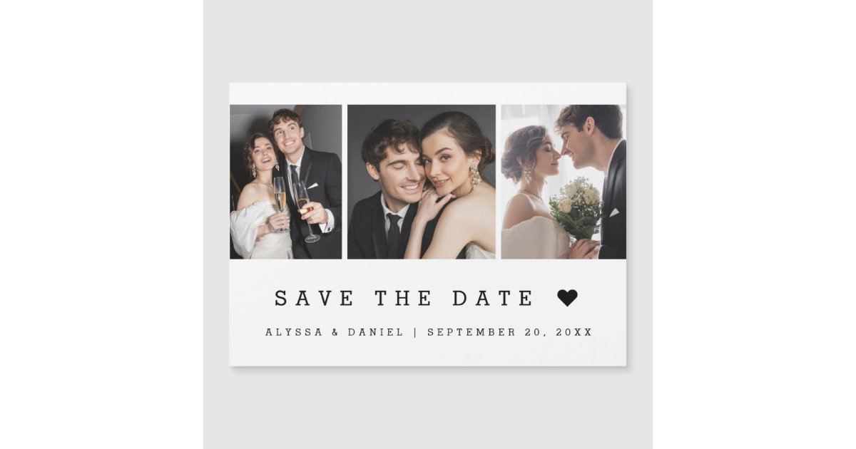Mod Heart Black White Custom Photo wedding | Zazzle