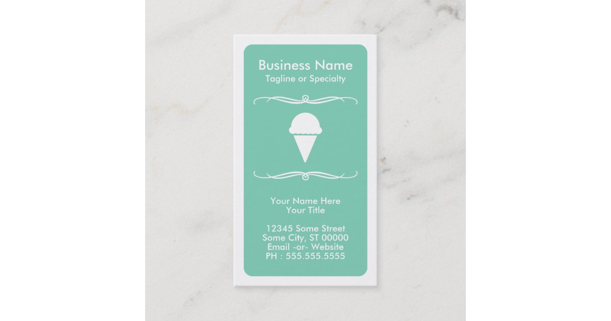 mod ice cream loyalty card | Zazzle