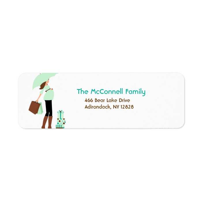 Mod Mom Green PRINTABLE ADDRESS LABELS | Zazzle