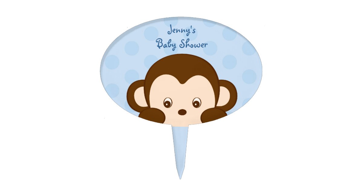Mod Monkey Cake Topper Cupcake Topper | Zazzle
