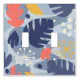 Mod Monstera Leaf Abstract Hawaiian Tropical -Blue Light Switch Cover ...