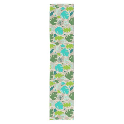 Mod Monstera Leaf Abstract Hawaiian Tropical -Cool Short Table Runner ...