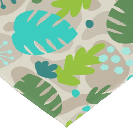 Mod Monstera Leaf Abstract Hawaiian Tropical -Cool Short Table Runner ...