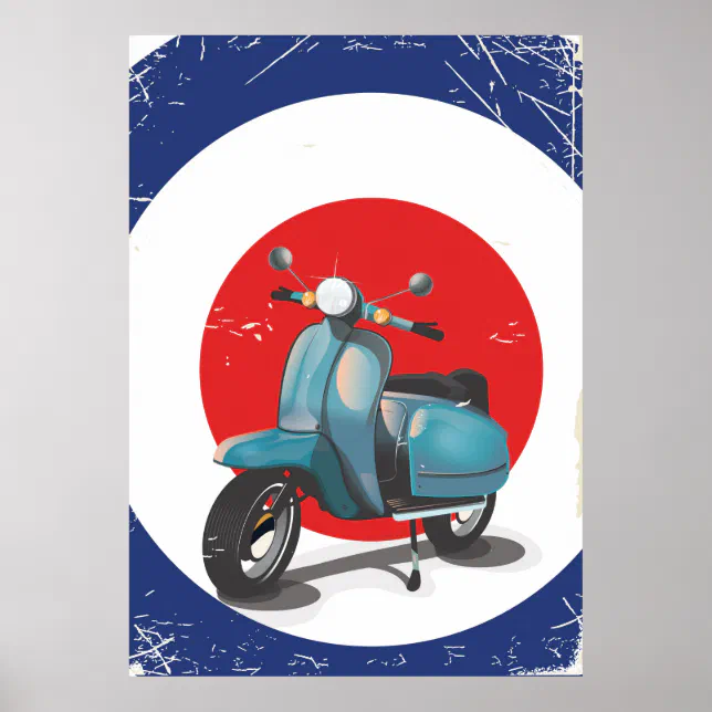 Mod Motorbike vintage poster | Zazzle