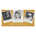 Mod Mustard Yellow Photo Birth Announcement | Zazzle
