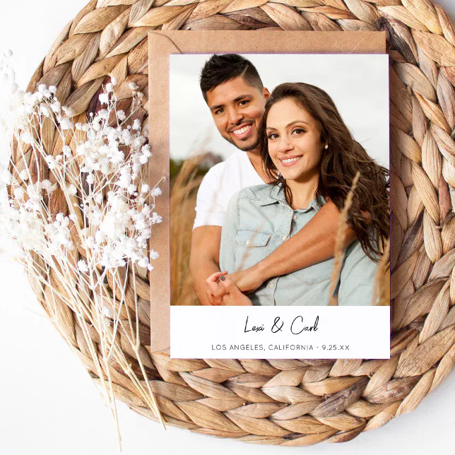 MOD Para Photo Vertical Save the Date Invitation | Zazzle