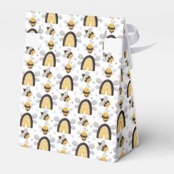 Mod Rainbow Bumblebee Bee Baby Shower Favor Boxes | Zazzle