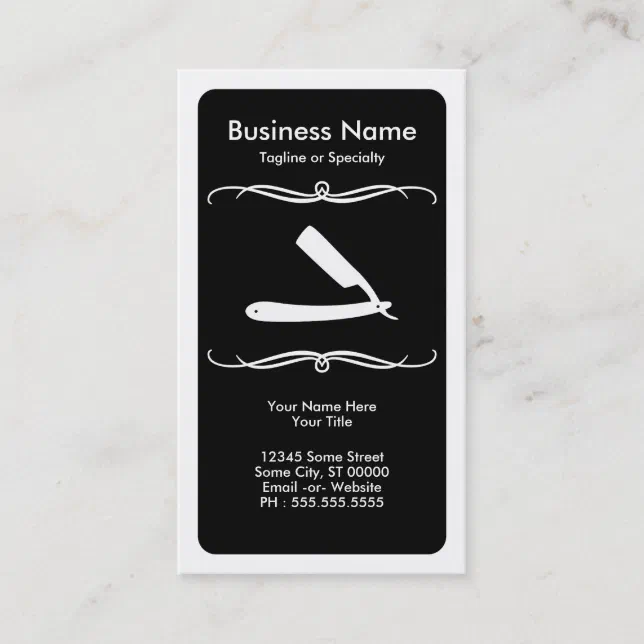 mod razor business card | Zazzle