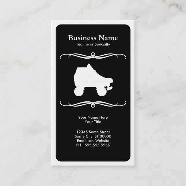 mod roller skate business card | Zazzle