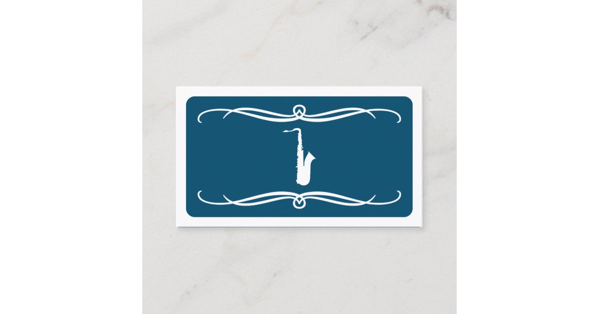 mod saxophone (color customizable) business card | Zazzle