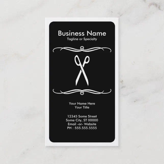 mod scissors business card | Zazzle