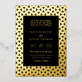 Mod Shapes Frame Wedding Foil Invitation | Zazzle