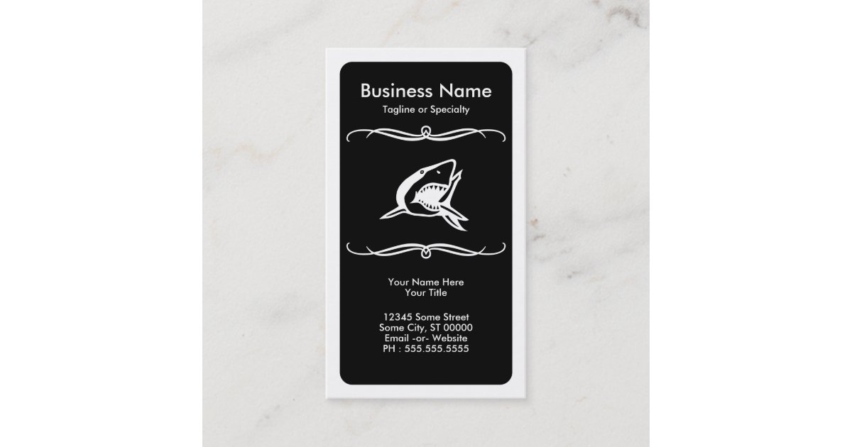 mod shark business card | Zazzle