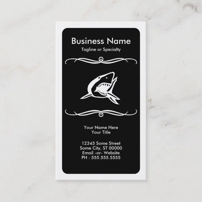 mod shark business card | Zazzle