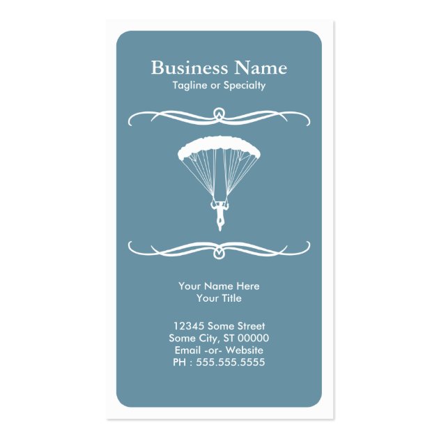 mod skydiving business card template