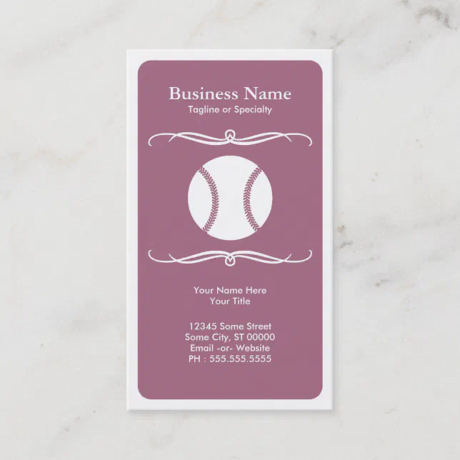 mod softball business card | Zazzle